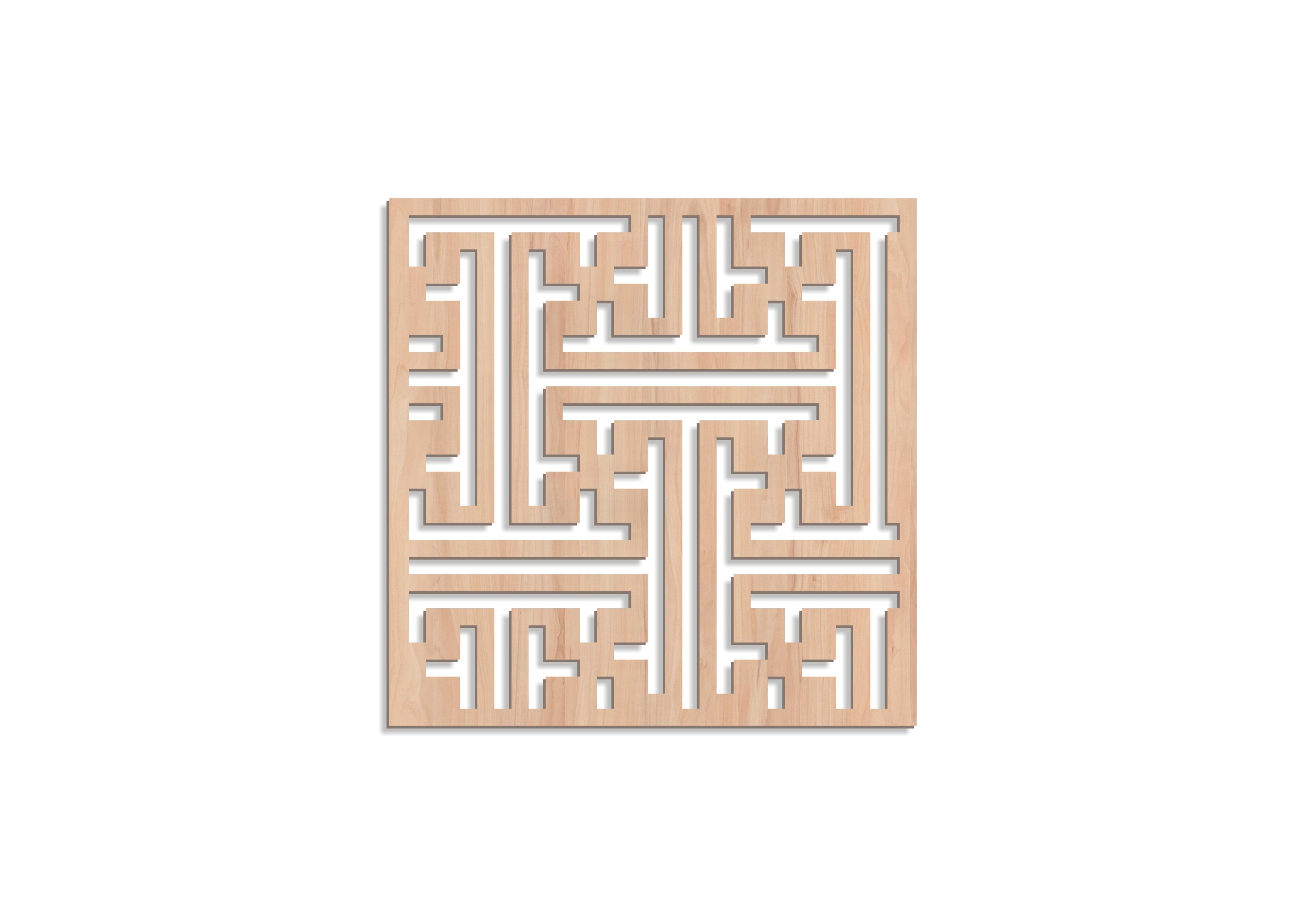 Panou decorativ traforat perete din mdf natur 4 mm. PP6 - Panouri ...